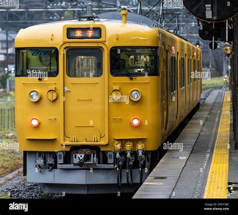A Jr West 113 Series Local Train At Niimi Station In Okayama Prefecture