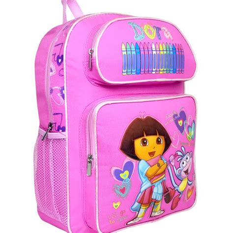 Backpack Dora The Explorer Pink Crayon W Boots Large Bag 40999 Pk For
