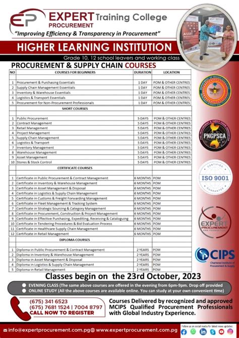Expert Procurement Training College Would Like To Make This