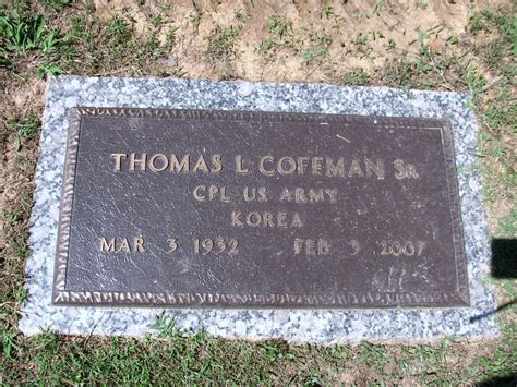 Thomas L Coffman Sr 1932 2007 Find A Grave Memorial