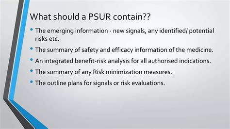 Periodic Safety Update Report Psur Pptx