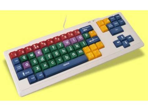 kbc 270mc lc large key keyboard 1 inch multi coloured lower case