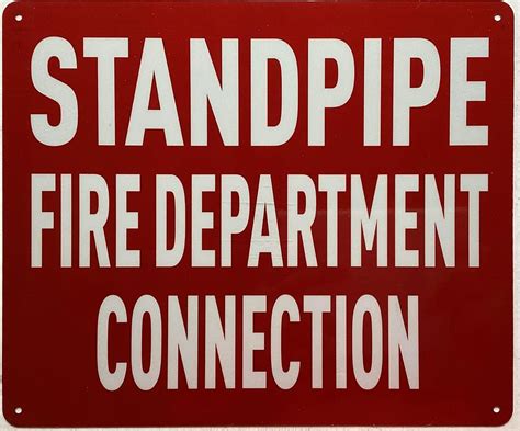 Standpipe Fire Department Connection Sign