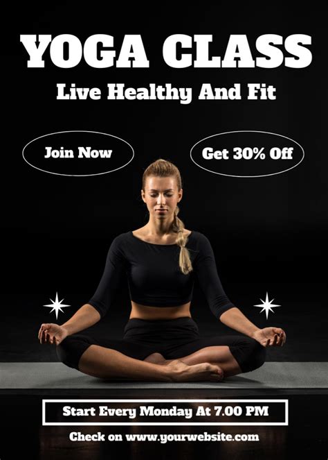 Yoga Classes Discount Online Flyer Template Vistacreate