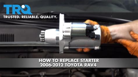 How To Replace Starter 2006 2012 Toyota Rav4 Youtube