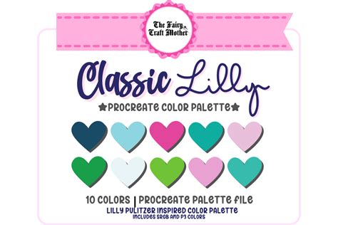 Classic Lilly Procreate Palette Graphic By The Fairy Craft Mother · Creative Fabrica