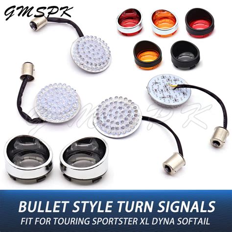1157 1156 Motorcycle Led Bullet Style Turn Signal Light Insertslens