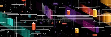 Flowing Characters And Logic Chains Representing Ai Language Processing In A Vibrant And Dynamic