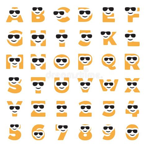 Cool Emoticon With Glasses In Doodle Style Stock Illustration