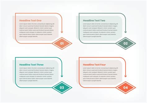 Infographic Text Presentation Template With Number And Abstract Shape