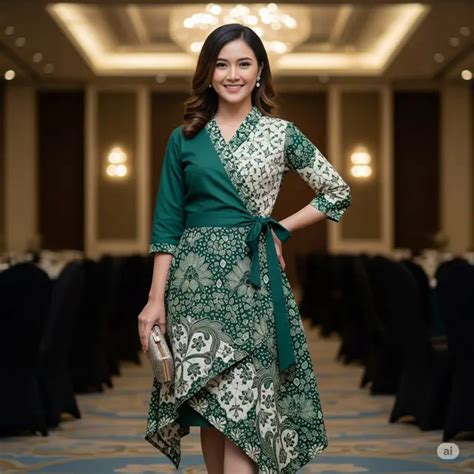 7 Inspirasi Model Batik Wanita Wrap Dress 2025 Curi Perhatian Di Acara Spesial Hot