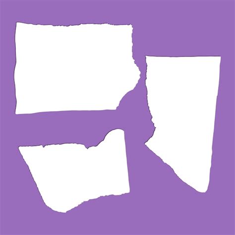 Set Of Vector Torn Ripped Paper Premium Vector