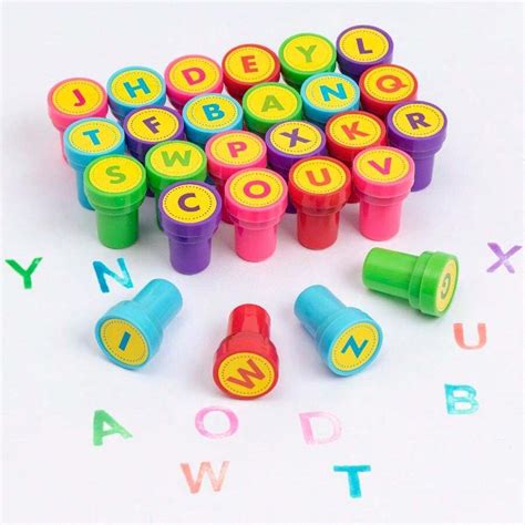 26 Pcs Alphabet Stamps Letter Stamps For Class Teaching Self Inking Abc