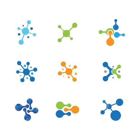 Molecule Vector Icon Network Logo Connect Vector Network Logo