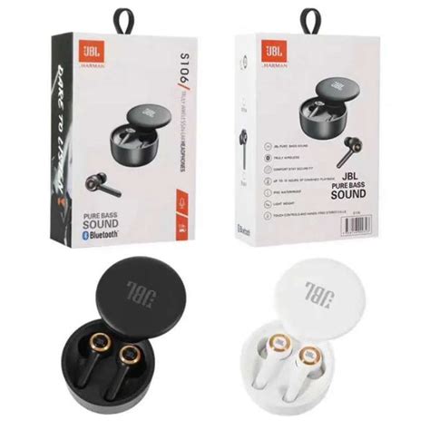 Headphones Earphones JBL S106 TWS True Wireless Bluetooth Headset Sports With Microphone Was