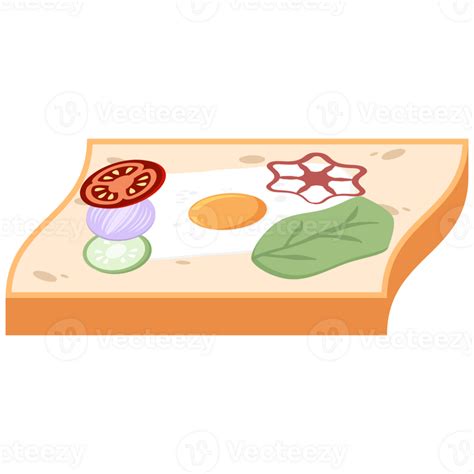 White Bread Slices With Fried Eggs Ready To Serve 27993966 Png