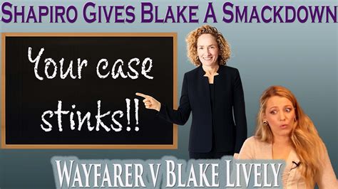 Shapiro Gives Blake A Smackdown In Response To Her Opposition To The