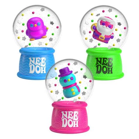 Nee Doh Snow Globe Squishy Fidget Stress Ball Toy Mav And Me Boutique