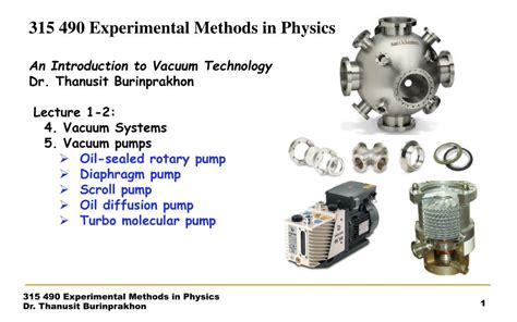 ppt 315 490 experimental methods in physics an introduction to vacuum