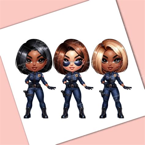 Police Chibi Doll Clipart Cop Chibi Doll Clipart Sheriff Chibi Girl