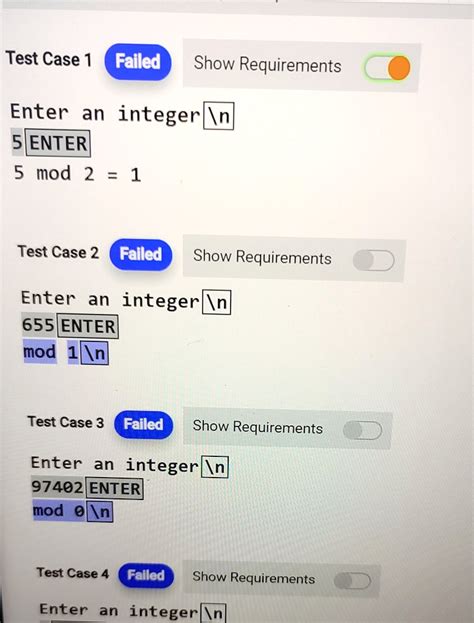 Prompt The User For An Integer Output The Remainder After Dividing By