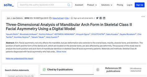 Three Dimensional Analysis Of Mandibular Arch Form In Skeletal Class Ⅲ