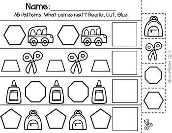 Ab Pattern Worksheets Cut And Paste