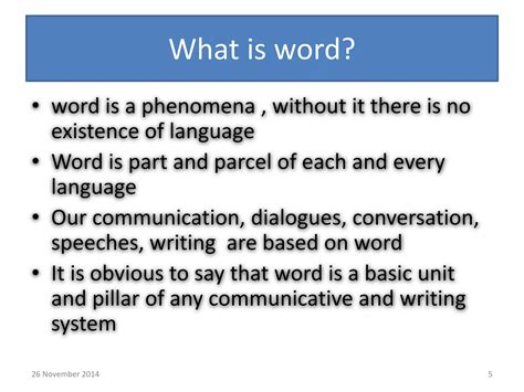 Word From Grammar Syntax And Semantics Ppt