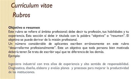 Ejemplos Objetivos Resume Profesional Objetivos Para Resume 264735