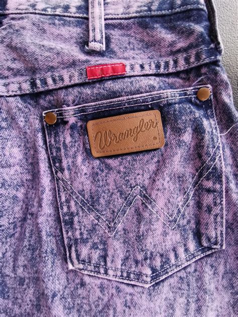 Vintage Wrangler Purple Acid Wash Womens Fashion Bottoms Jeans On