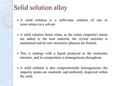 Solid Solution Alloys Ppt