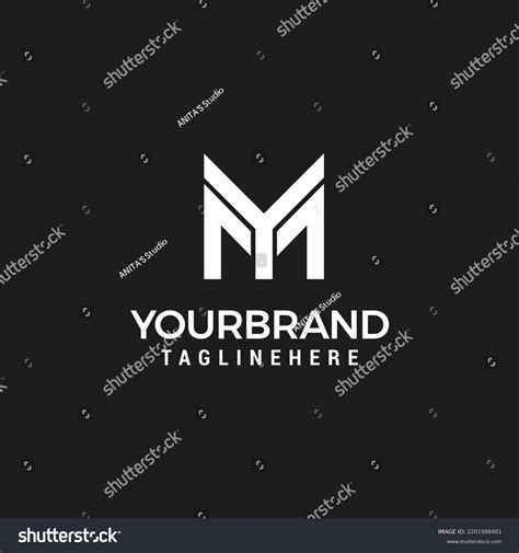 Initials Alphabet Letters My Ym Monogram Stock Vector Royalty Free