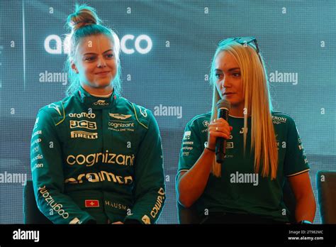 Abu Dhabi Abu Dhabi 23rd Nov 2023 L To R Tina Hausmann Sui Aston Martin F1 Academy