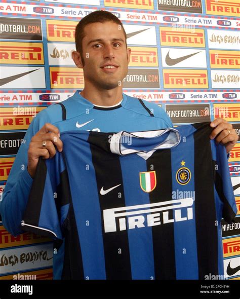 Italy Defender Fabio Grosso Shows The Inter Milan Jersey During His