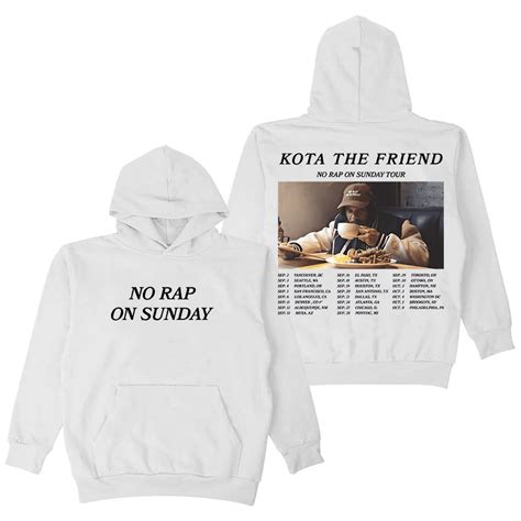 Kota The Friend Inspired No Rap On Sunday Tour 2025 Graphic Hoodie