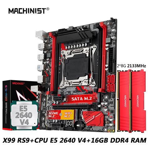 Machinist Rs9 X99 Motherboard Combo Xeon E5 2640 V4 Kit Lga 2011 3 Cpu