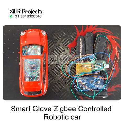 smart glove zigbee controlled robotic car m tech b tech engineering