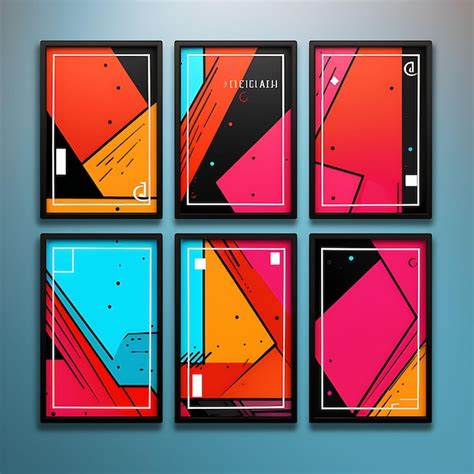 Premium Photo A Abstract Geometric Frame Design Angular Shapes And