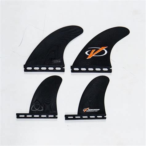 nvs vernor apex pivot quad fin set black — real watersports