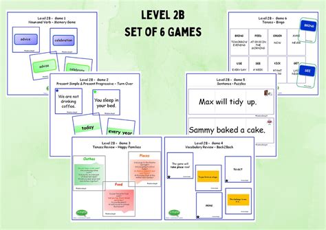 Level 2b Set Of 6 Games Debbiebanglit