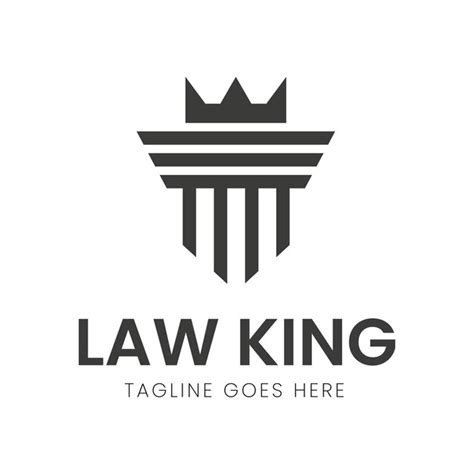 Premium Vector Geometric Crown With Pillar Column For Lawyer Law Icon