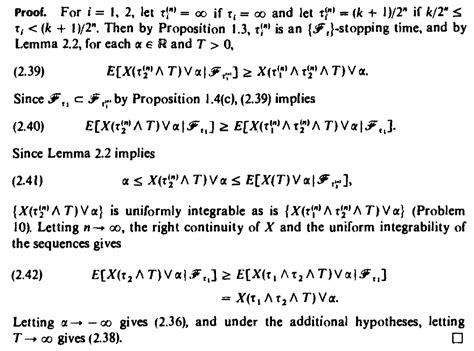Probability Theory Proofs Of One Optional Sampling Theorem In Ethier