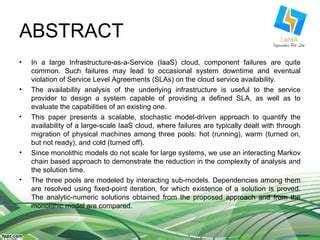 Scalable Analytics For Iaas Cloud Availability PPT