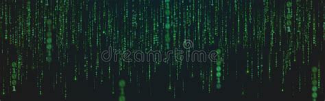 Matrix Background Streaming Binary Code Falling Digits On Dark Backdrop Data Concept Stock