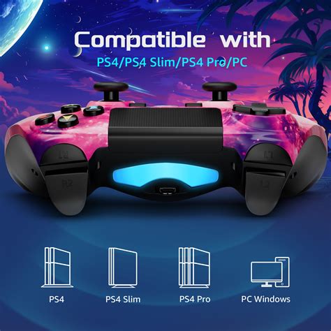 Ishako Wireless Controller For P4pclaptop With Double Vibration 6 Axis Motion Pink