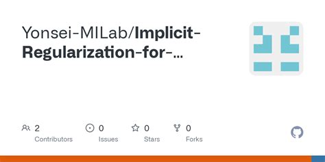 Github Yonsei Milabimplicit Regularization For Mrept With Sure