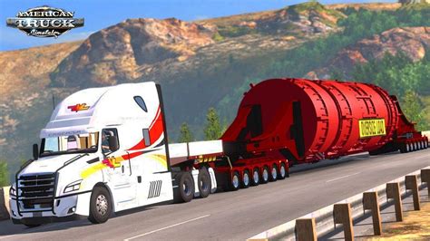 American Truck Simulator 12 Axle Oversize Load Mod Youtube