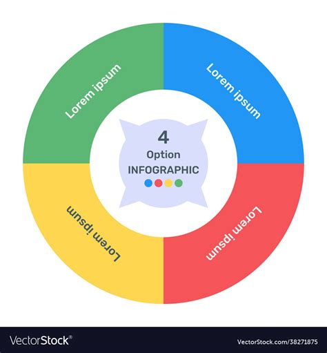 Segmented Circle Chart Royalty Free Vector Image