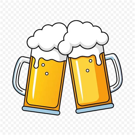 Premium Vector Beer Cheers Vector Two Toasting Beer Mugs Cheers