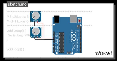 kk 3 užduotis b dalis wokwi esp32 stm32 arduino simulator